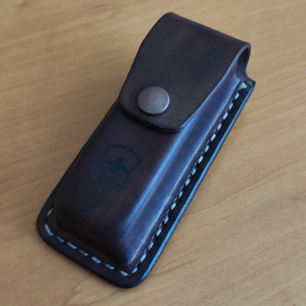 Swiss Army Knife Sheath Handmade Genuine Leather Victorinox Swiss Champ ...
