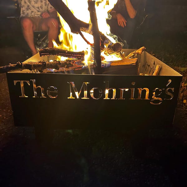 60 Inch Octagon Fire Ring Customized With Names, Phrases, or Images - Etsy