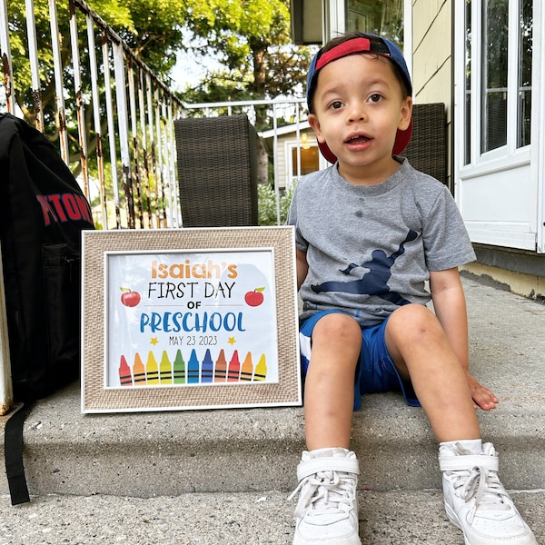 Editable First Day of School Sign, Printable Sign, Personalized School ...