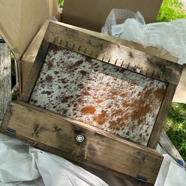 Custom Cowhide Picture Frame Rustic Western Unique Farmhouse Cow Hide ...