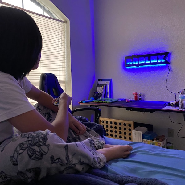 Roblox Gaming LED Sign, Video Game Art, Game Room Décor, Mancave, Kids ...