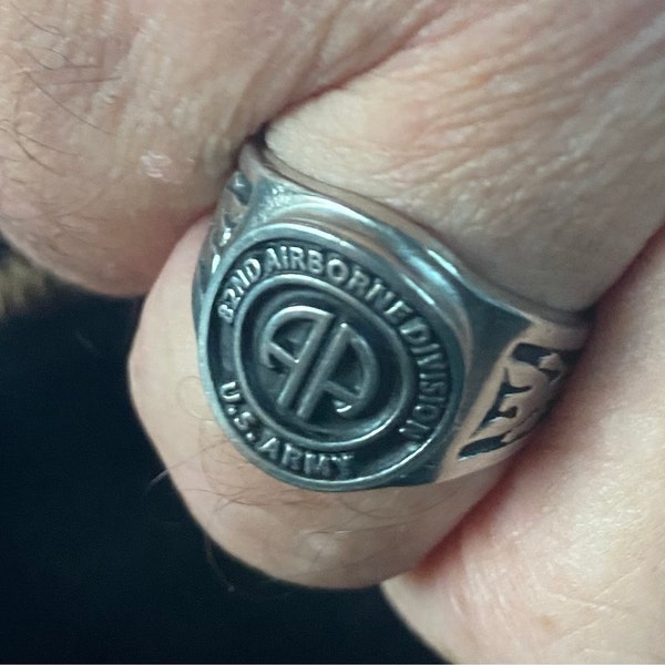 101st Airborne Division Insignia Ring Screaming Eagles Airborne Ring US ...