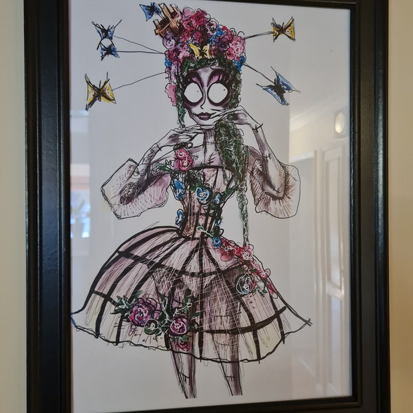 Custom Portraits in Tim Burton Style | Gothic Drawings for Weddings ...