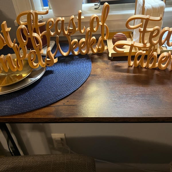 Feast of Tabernacles Freestanding Sign Decor | Sukkot Feast Days Table ...