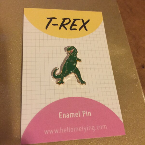 T Rex Enamel Pin Badge - Etsy
