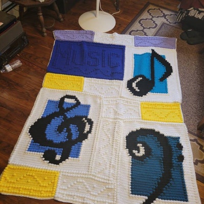 MUSIC Pattern for Crocheted Blanket - Etsy