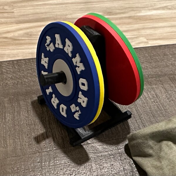 Weight Plate Coaster Squat Rack - Funny Gym Coffee Coaster Rack With ...