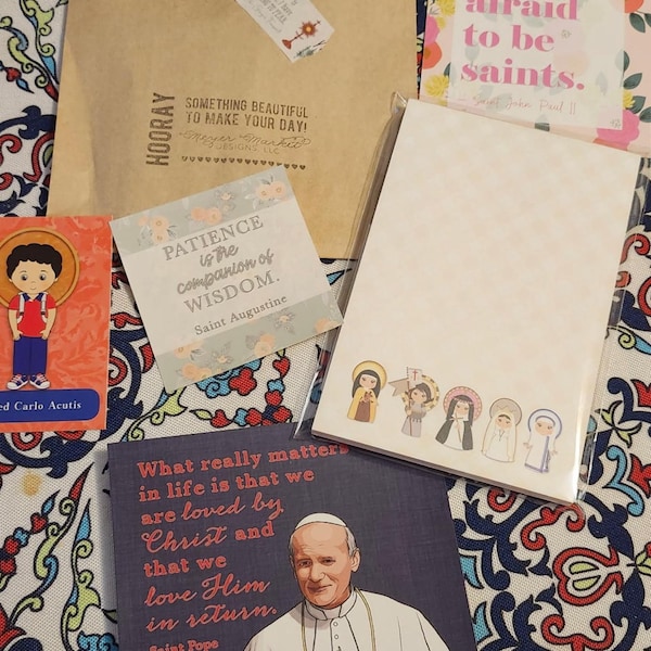 Set of 12 Saint Cards. Kids Saint Cards. First Communion Gift. Baptism ...