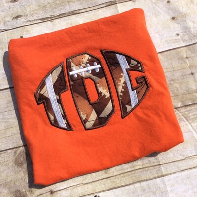 Embroidery Design Football Monogram Font Set APPLIQUE Embroidery ...