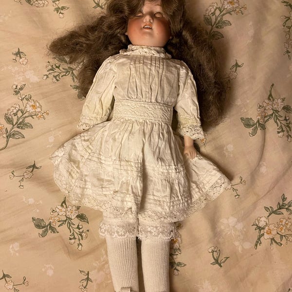 Bisque & Composition Boy Doll, 20" Tall, Handmade by Nancy Horner 1988 ...
