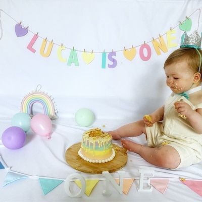 Pastel Bunting Nursery Wall Decor Pastel Rainbow Banner - Etsy