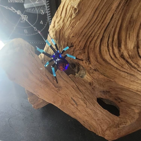 GLASS SPIDER Lampwork Handcrafted Glass Animal, Art Glass Spider ...