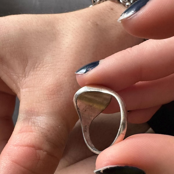 Van Gogh Skull Ring, Head of a Skeleton With a Burning Cigarette Pinky ...