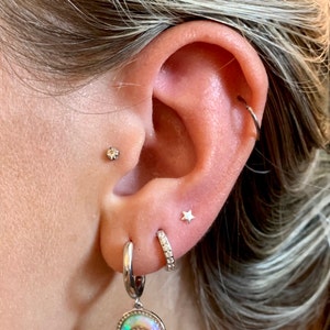1 Pair Mini Star 925 Sterling Silver Studs Very Tiny Star - Etsy