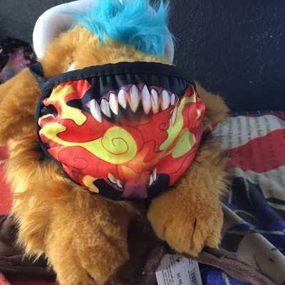 Dragon Fire Monster Dust Face Mask - Etsy
