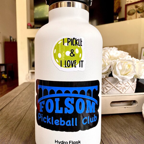 Pickleball Diecut Vinyl Stickers YOU PICK! Pickleball Water Bottle ...