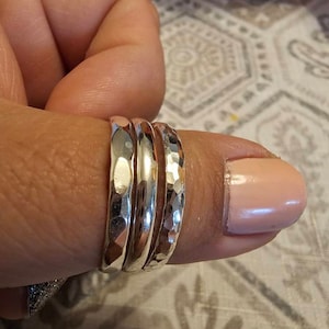 Stacking Ring Solid 925 Sterling Silver Various Textures You Choose One ...