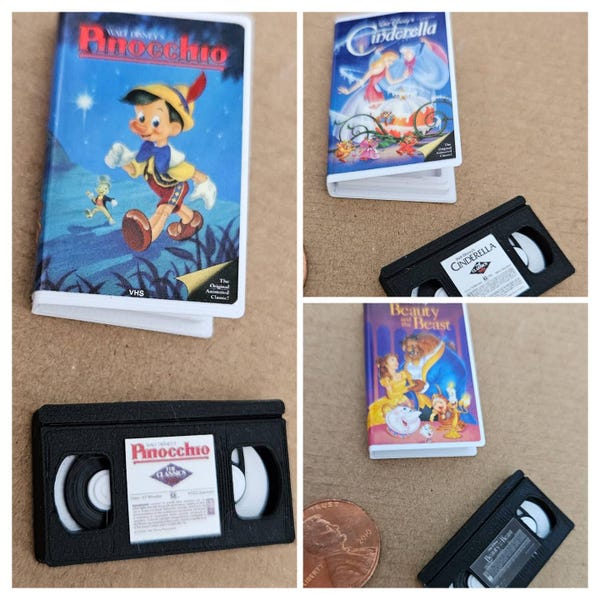 Mini 1:6 VHS (A-J Titles) Tapes Choose the Movie! Retro Miniatures 80's ...