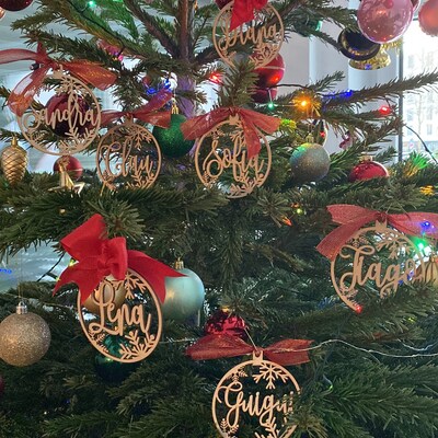 Custom CHRISTMAS Tree Baubles Christmas Tree Decor - Etsy