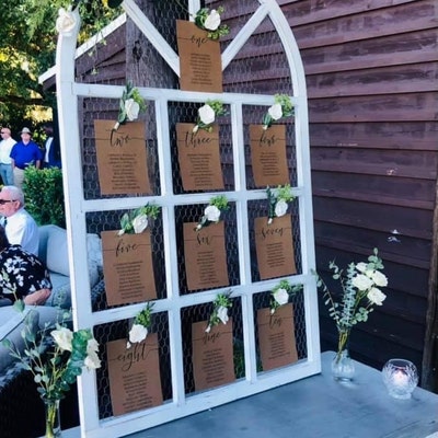 Wedding Seating Table Cards, Poster, Elegant Calligraphy Display 100% ...