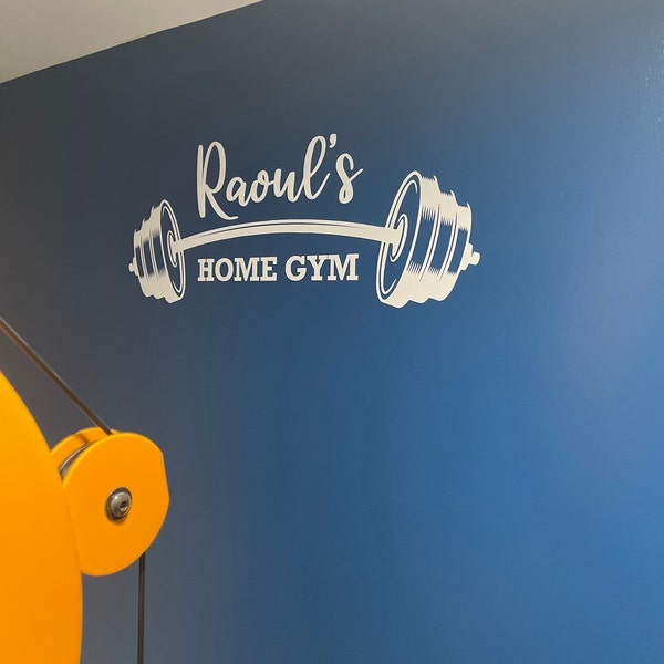 Personalized Home Gym Wall Decal | Fitness Wall Sticker, Vinyl ...