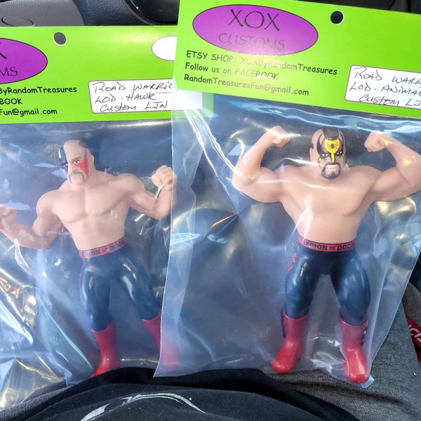 The Road Warriors Animal & Hawk LOD WWF Ljn Inspired XOX Custom Rubber ...