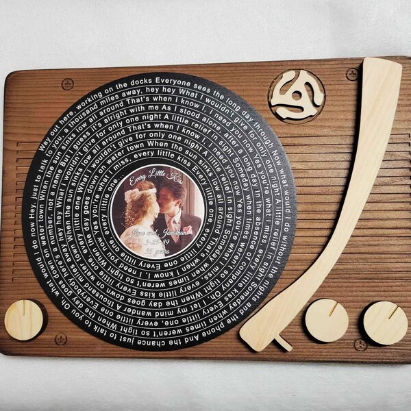 Solid Wood Custom Song Lyrics Vinyl Record Art Wall Hanging ...