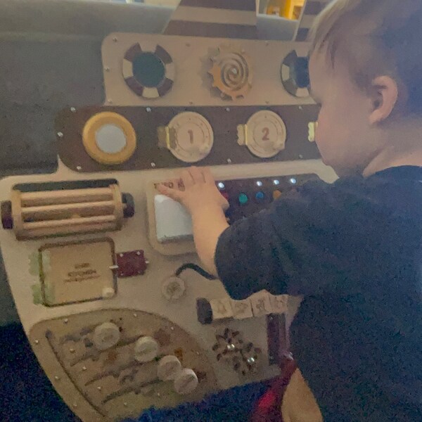 Infant Sensory Wall, Space Theme Activity Wall Mounted Busy Board ...