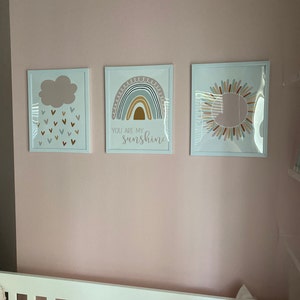 Pastel Rainbow You Are My Sunshine Printable Wall Art, Sun Print, Cloud ...