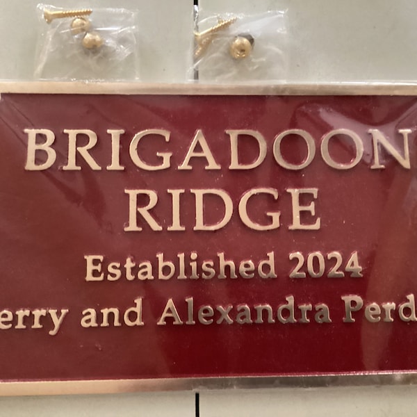 Personalized Brass or Aluminium Door/event/rally/gathering/celebration ...