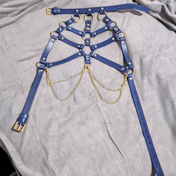 Full Body Crotchless Harness, Open Crotch Lingerie Leather, Cuffs Bdsm ...