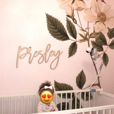Nursery Name Sign Wood Name Sign Emily Sign Baby Wall Name - Etsy