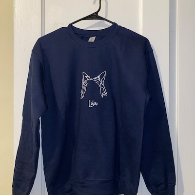 Personalized Dog Ear Sweatshirt Custom Dog Sweatshirt With - Etsy