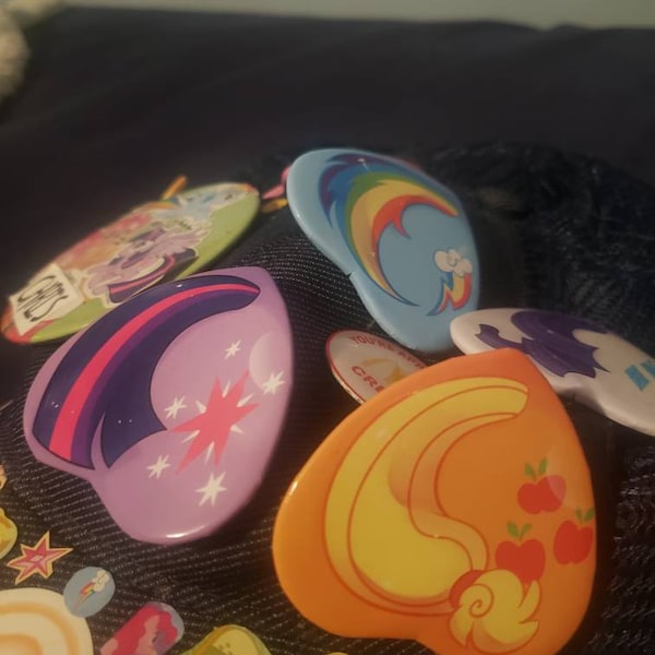My Little Pony Mane 6 Cutie Mark Buttons MLP Friendship is Magic Fim ...