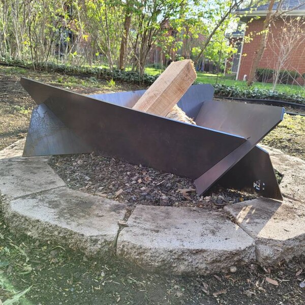 Large Corten Weathering Steel Fire Pit - Etsy