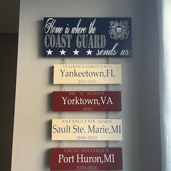 Marine Corps Décor USMC Duty Station Sign Military Retirement Gift for ...