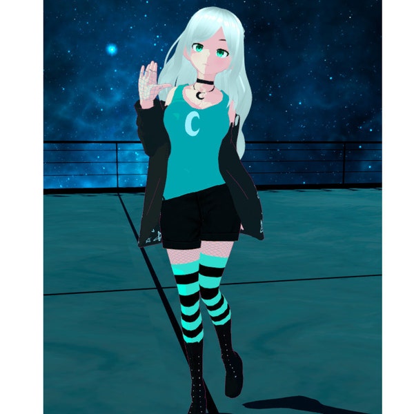 3D Vtuber Model Outfit / Vroid Outfit / Cow Outfit - Etsy