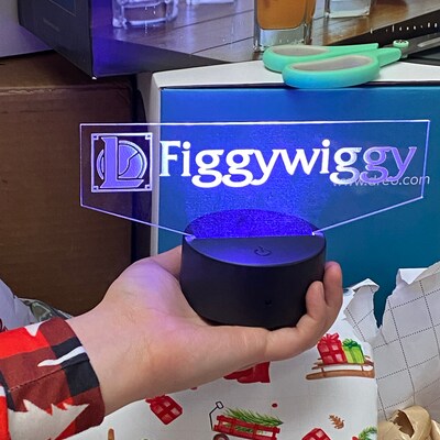 Custom Classic MOBA Inspired Dual Base LED With Gamertag for Streamers ...