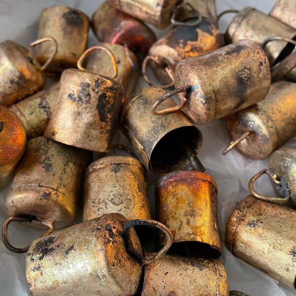 Group of 12 Loose Semi Flat Top Tin Bells - Etsy
