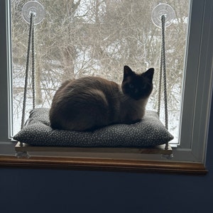 Handcrafted Cat Window Perch With Plush Bed Cat Window Perch, Cat ...