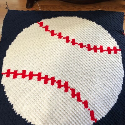 Baseball Afghan C2C Crochet Pattern, Written Row Counts, C2C Graphs ...