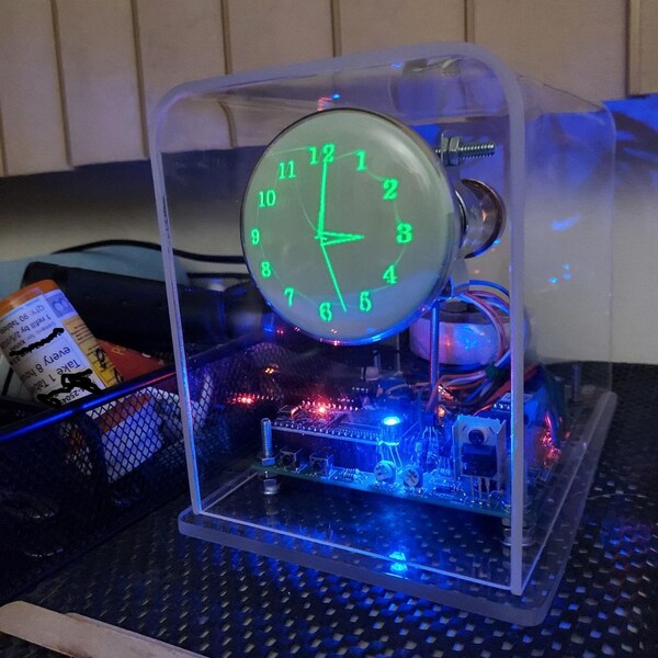 World's Smallest Oscilloscope Clock Scope Clock Cathode Ray Tube, With ...