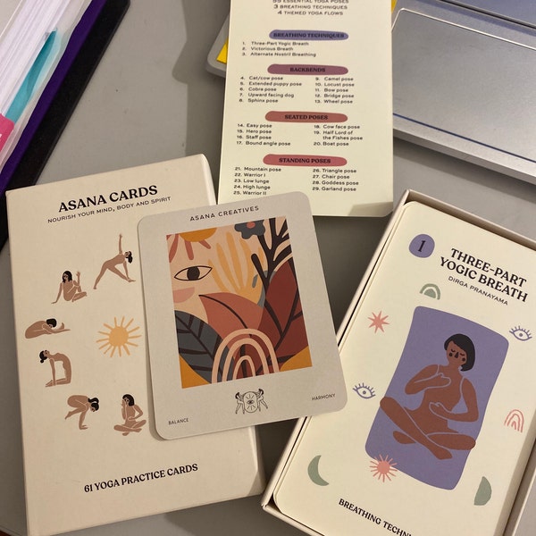 ASANA CARDS, Yoga Pose Cards, Yoga Cards, Yoga Poses, Yoga Teacher ...