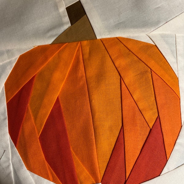 Pumpkin Paper Pieced Autumn Quilt Block Pattern - Etsy