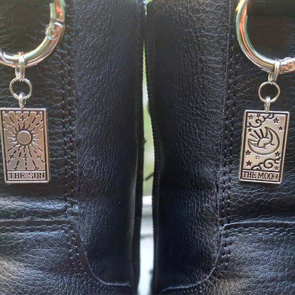 Silver Geometric Moth Metal Grunge Boot Charm With Matching Hardware - Etsy