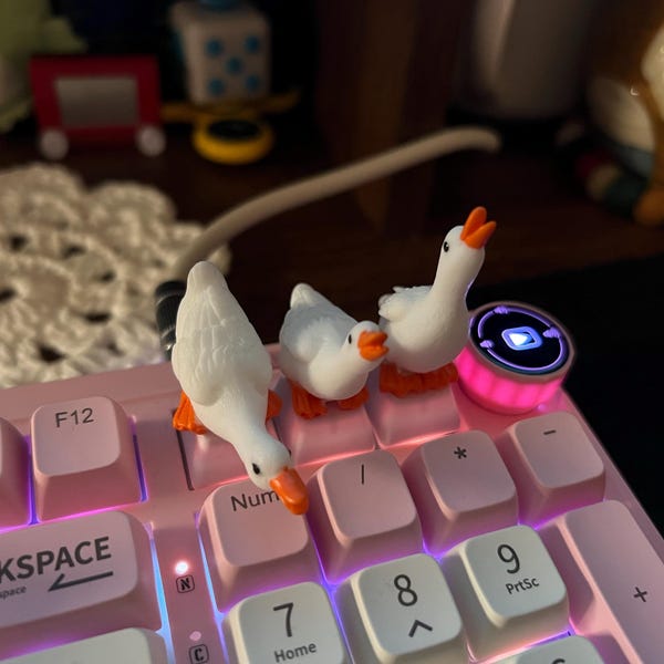 Kawaii Duck Character Keycaps, Goose Keycap, Animal Keycaps, Cute ...