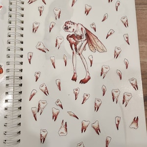 Creepy Tooth Fairy Planner STICKER Sheet bloody Teeth - Etsy