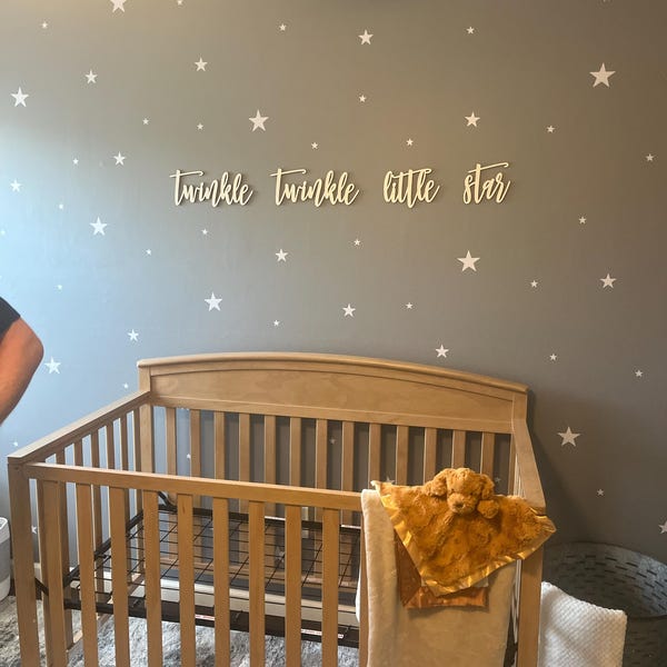Twinkle Twinkle Little Star Sign, No Backboard, Small Quote Wall Sign ...