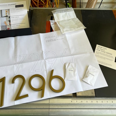 Brass House Numbers 5 Inch Address Numbers With Brass Finish - Etsy