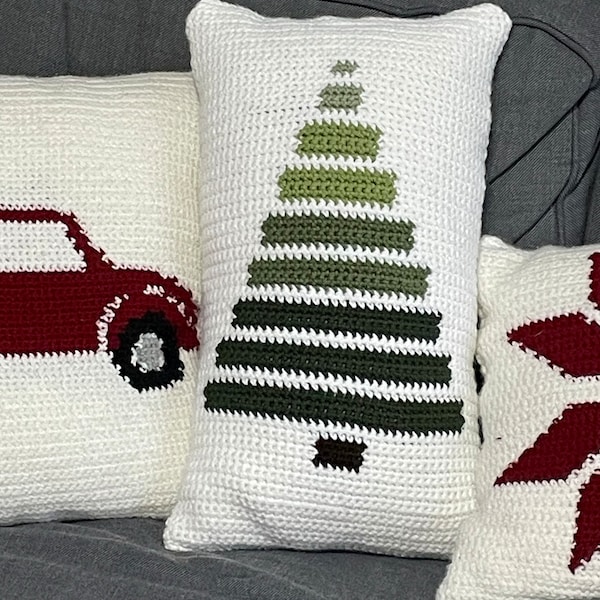 Boho Christmas Tree Pillow **crochet Pattern** - Etsy